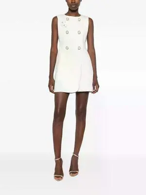 SELF-PORTRAIT Embellished Double-breasted Mini Dress