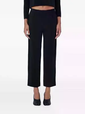 Issey Miyake Elasticated-waist Straight-leg Trousers - Black