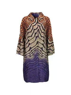 Alberta Ferretti Abstract Pattern Textured Coat