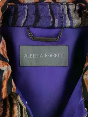 Alberta Ferretti Abstract Pattern Textured Coat