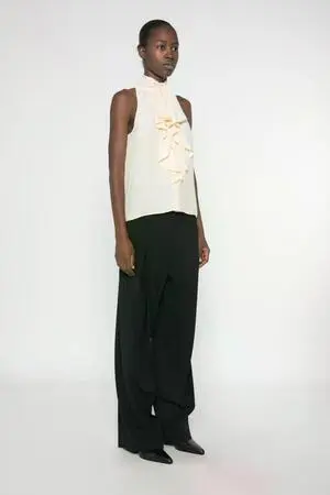 Alberta Ferretti Ruffled Halterneck Top