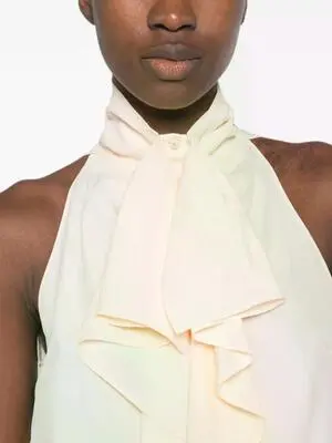 Alberta Ferretti Ruffled Halterneck Top
