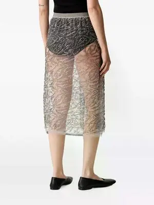 Munthe Sequin-embellished Mesh Skirt
