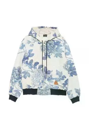 R13 Floral-print Hooded Jacket - White