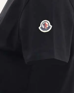 Moncler Cotton T-shirt With A Tone On Tone Embroidered Logo