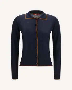 Max Mara Silk And Wool Cardigan - Blue