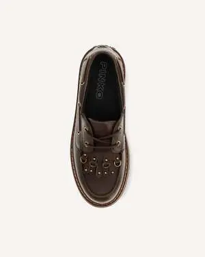 Pinko Margaret 01 Brushed Leather Platform Loafers