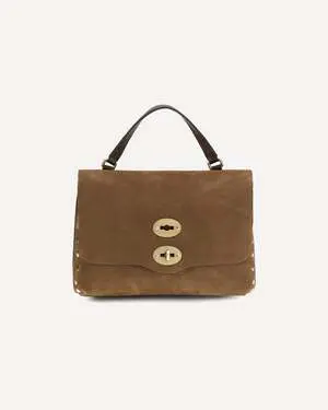 ZANELLATO Postina Jones Suede Top Handle Bag - Brown
