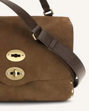 ZANELLATO Postina Jones Suede Top Handle Bag - Brown