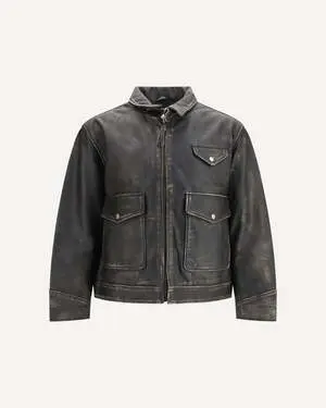 FOUND Aged Eather Jacket Mae - Brown