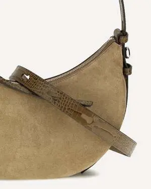 Tory Burch Romy Suede Crescent Shoulder Bag