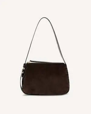 Tory Burch Small Romy Suede Shoulder Bag - Brown