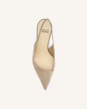 FRANCESCO RUSSO Suede Slingback Pumps