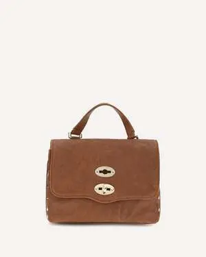 ZANELLATO Postina Officina Suede Top Handle Bag - Brown
