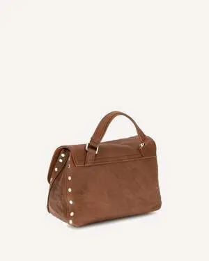 ZANELLATO Postina Officina Suede Top Handle Bag - Brown