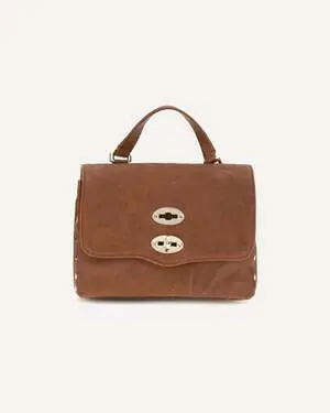 ZANELLATO Postina Officina Suede Top Handle Bag - Brown