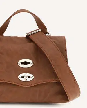 ZANELLATO Postina Officina Suede Top Handle Bag - Brown