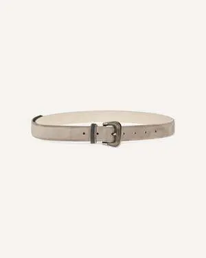 Brunello Cucinelli Suede Belt With Shiny Loop Feale