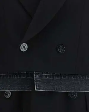 Sacai Wool Flannel And Denim Jacket