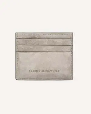 Brunello Cucinelli Suede Card Holder