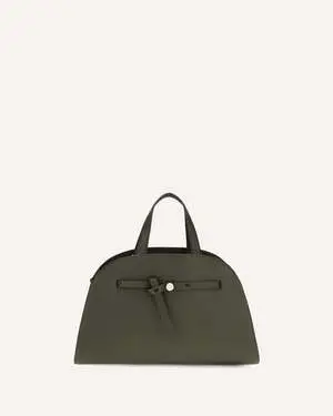 Tory Burch Romy Calf Leather Top Handle Bag - Green