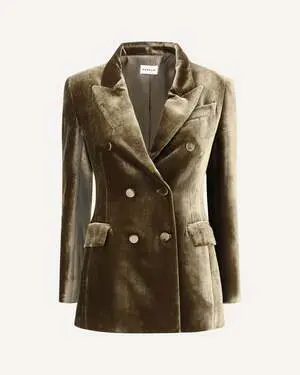 P.a.r.o.s.h P. A.r. O.s. H. Velvet Double Breasted Blazer Feale