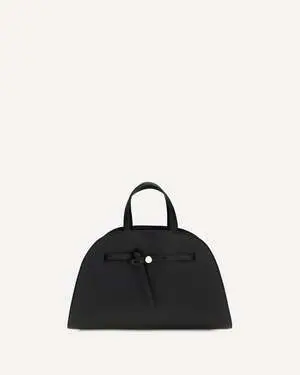 Tory Burch Romy Calf Leather Top Handle Bag - Black