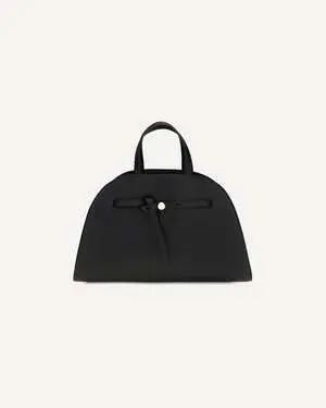 Tory Burch Romy Calf Leather Top Handle Bag - Black