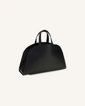 Tory Burch Romy Calf Leather Top Handle Bag - Black