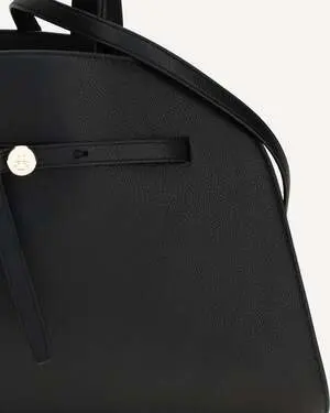 Tory Burch Romy Calf Leather Top Handle Bag - Black