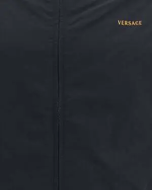 Versace Nylon Blouson Jacket With Embroidered Logo