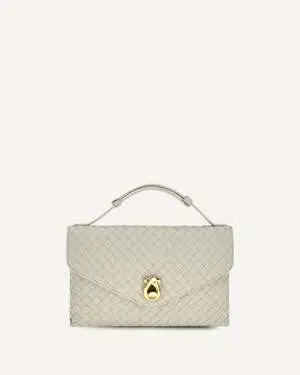 Bottega Veneta BOTTEGA VENETA Knot Lock Shoulder Bag White