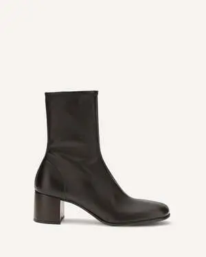 Prada Stretch Nappa Leather Ankle Boots - Brown
