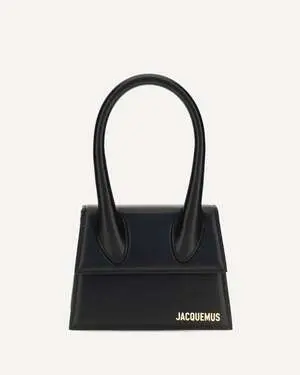 Jacquemus Le Chiquito Medium Leather Top Handle Bag - Black