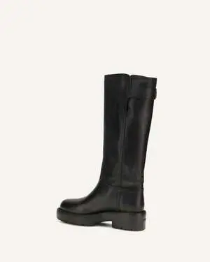 Miu Miu Leather Knee-high Boots With Buckle Detail