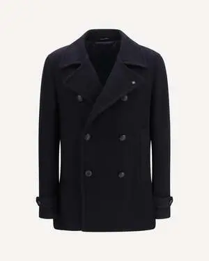 Tagliatore Wool Double Breasted Caban Coat