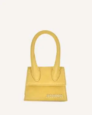 Jacquemus Le Chiquito Mini Leather Top Handle Bag Yellow