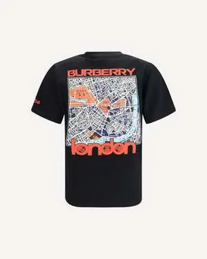 Burberry Cotton Map T-shirt Mae