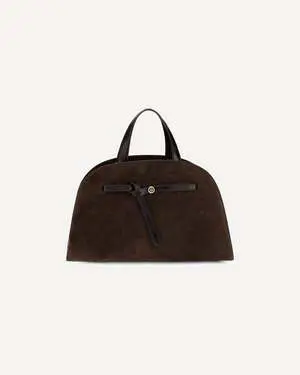 Tory Burch Romy Suede Top Handle Bag - Brown