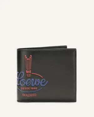 Loewe Crown Bifold Wallet - Black