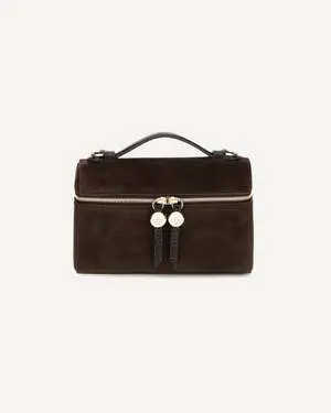 Tory Burch Romy Slim Suede Top Handle Bag - Brown