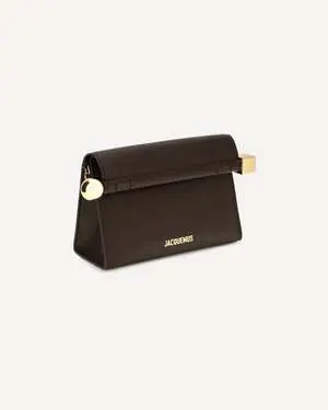 Jacquemus Rond Carré Leather Shoulder Bag - Brown