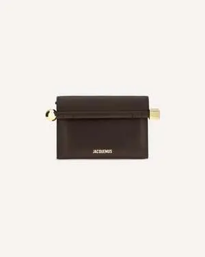 Jacquemus Rond Carré Leather Shoulder Bag - Brown