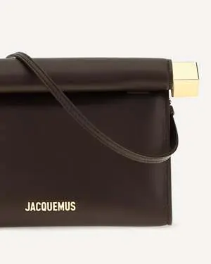 Jacquemus Rond Carré Leather Shoulder Bag - Brown