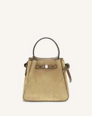 Tory Burch Romy Suede Bucket Bag - Beige