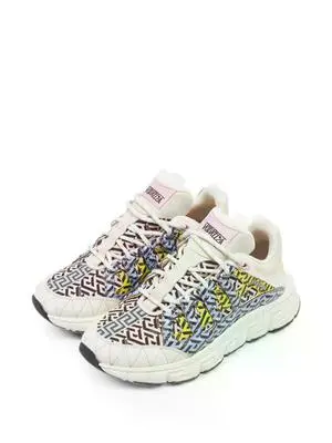 Versace Trigreca Sneakers With Greca Print - Blue