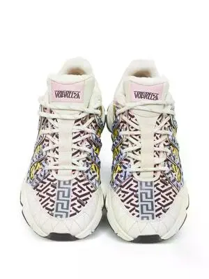 Versace Trigreca Sneakers With Greca Print - Blue