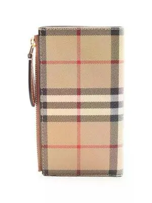 Burberry Check-pattern Bi-fold Wallet - Neutrals