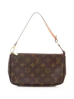 LOUIS VUITTON 2001 Monogram Pochette Accessoires Handbag - Brown