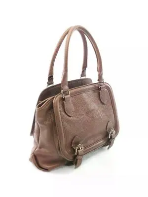 Fendi 2000s Selleria Buckled Tote Bag - Brown